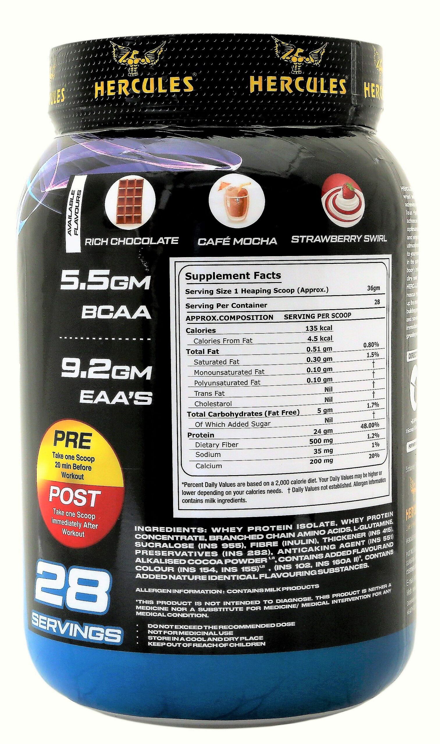 HERCULES Rapid Whey Protein Whey Protein (2 kg, Chocolate ...